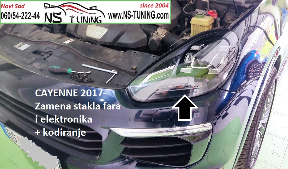 PORSCHE Reparacija farova zamena stakla fara xenon - Novi Sad